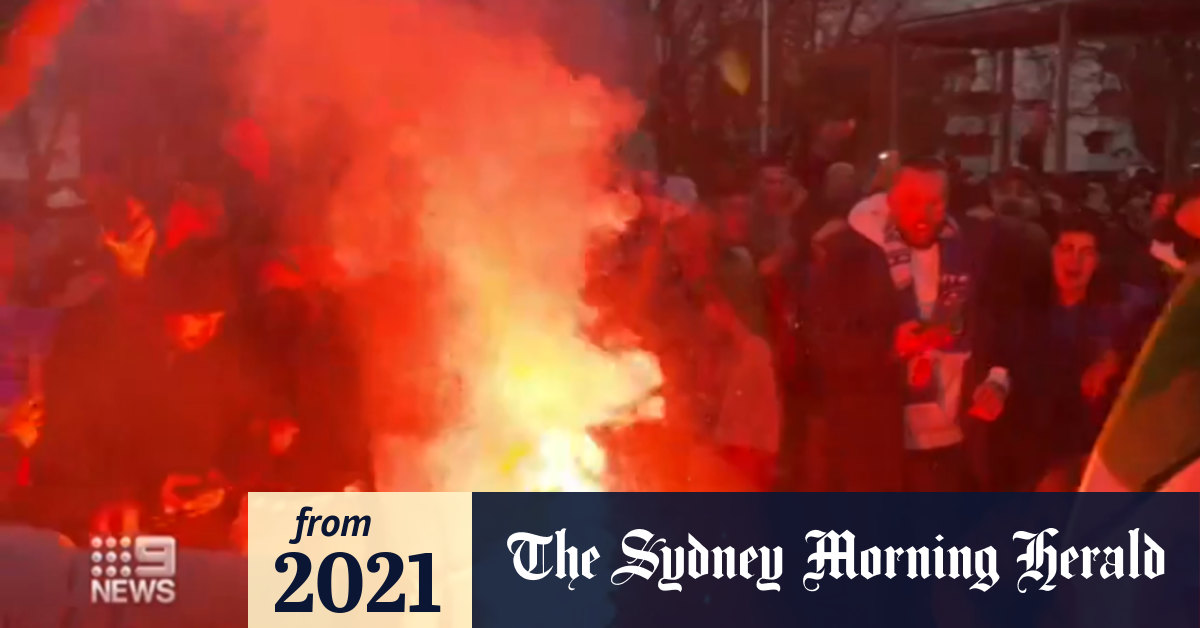Video: Italy fans riot in Melbourne after nail biting win
