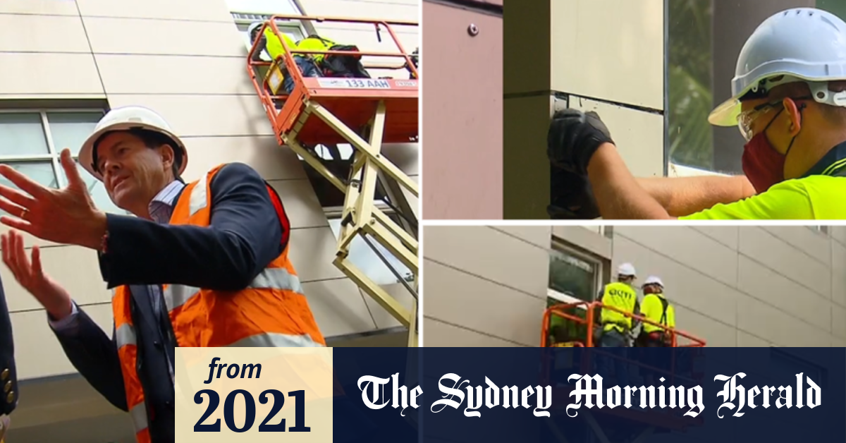 Video: Dangerous cladding removed from Sydney apartment re-attached to ...