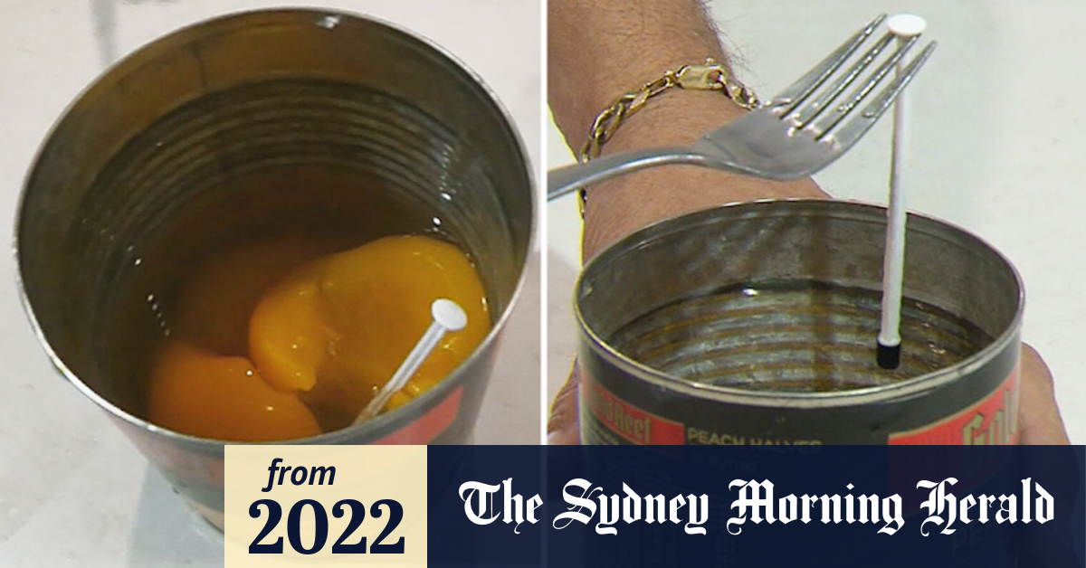 Video: Man claims to find syringe in can of peaches