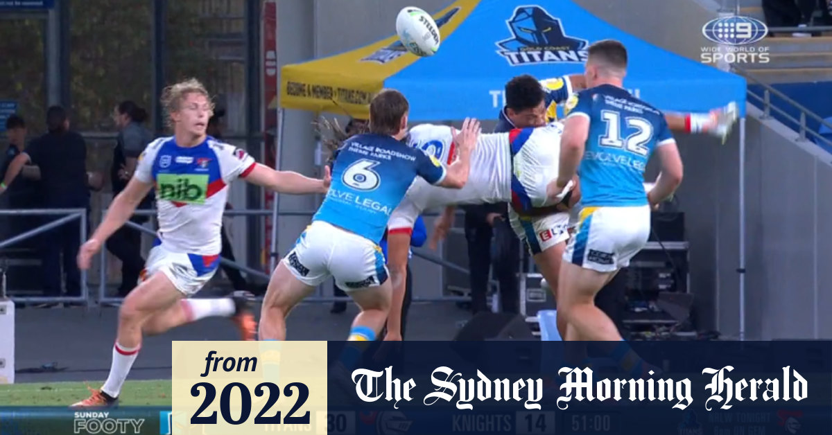 Video: Titan sent off for terrifying spear tackle