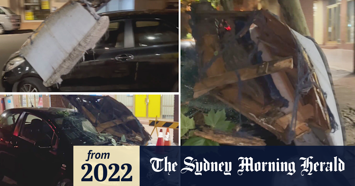 Video: Couch destroys car in Sydney