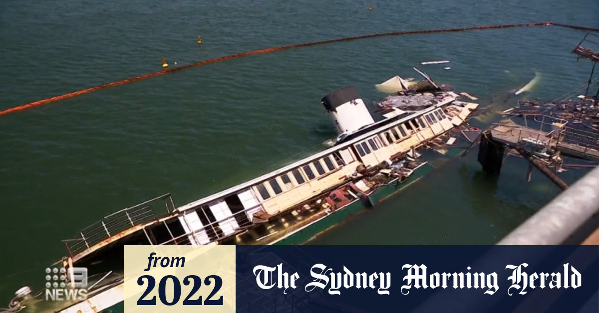 Video: Historic former Manly ferry sinks in Sydney Harbour