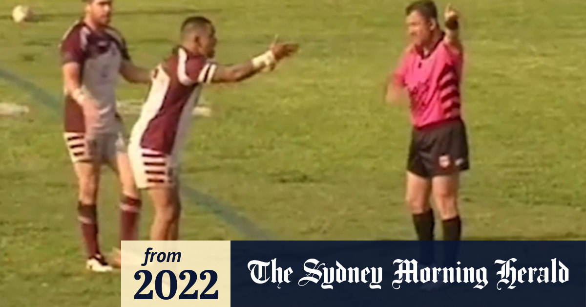 Video: Bush footy player's 20-year ban for referee touch