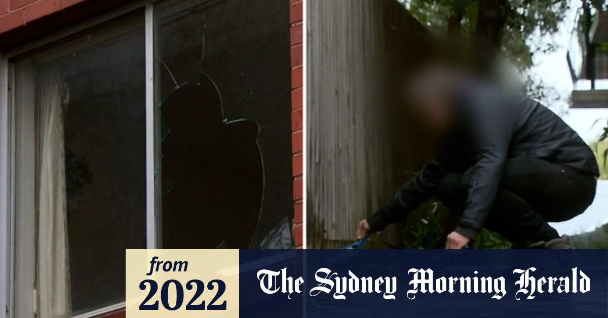 Video: Man forced to smash window after home invasion in Melbourne