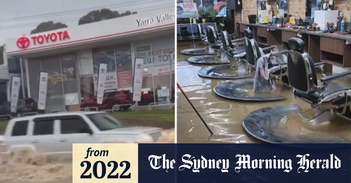 Video: Isolated storm leads to flash flooding in outer Melbourne