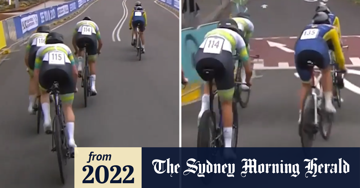 Video: Aussies blocked by Ukrainian cyclists
