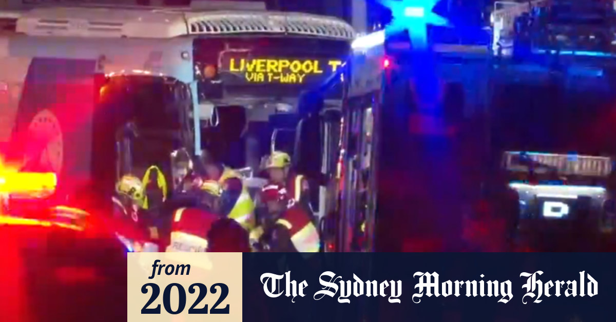 Video: Sydney bus driver fighting for life after crash