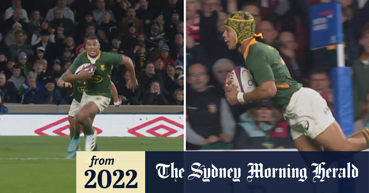 Video: Springboks score sizzling try against England