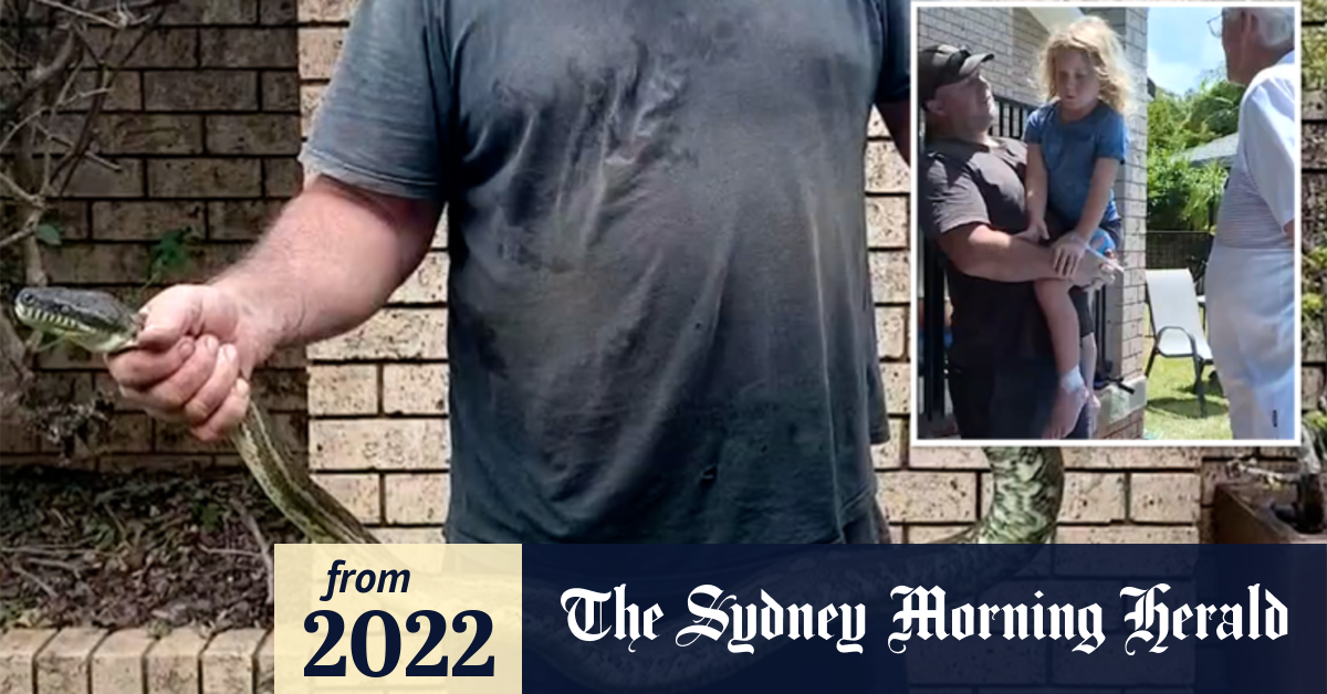 Video: Five-year-old boy dragged into pool by snake