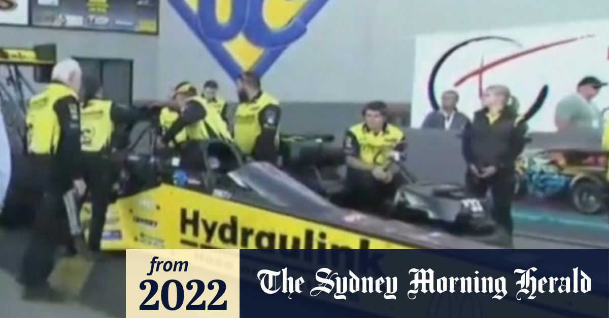 Video: Man critically injured in explosion at Sydney drag race