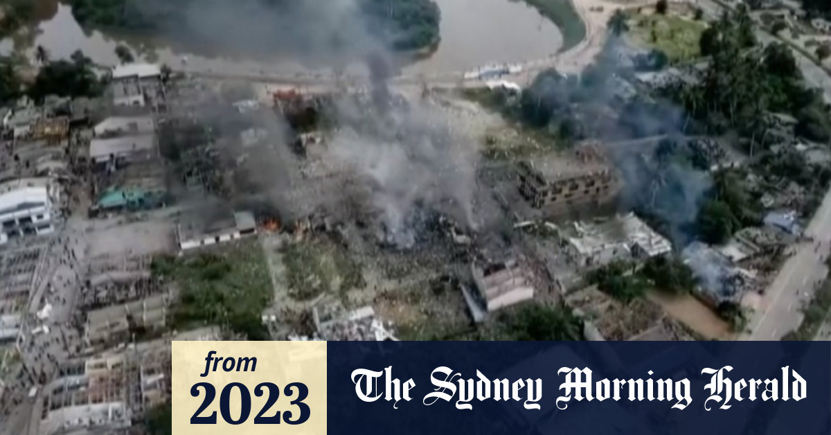 Video: Fireworks warehouse explosion kills nearly a dozen people