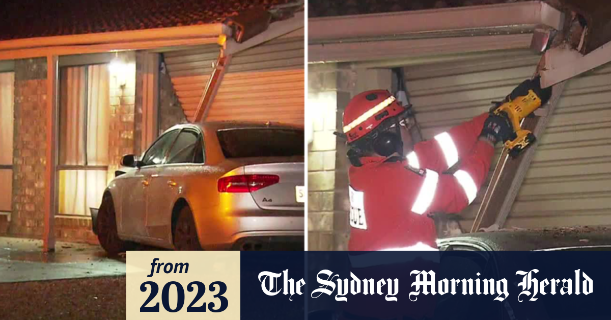 Video: CCTV captures car slam into family home