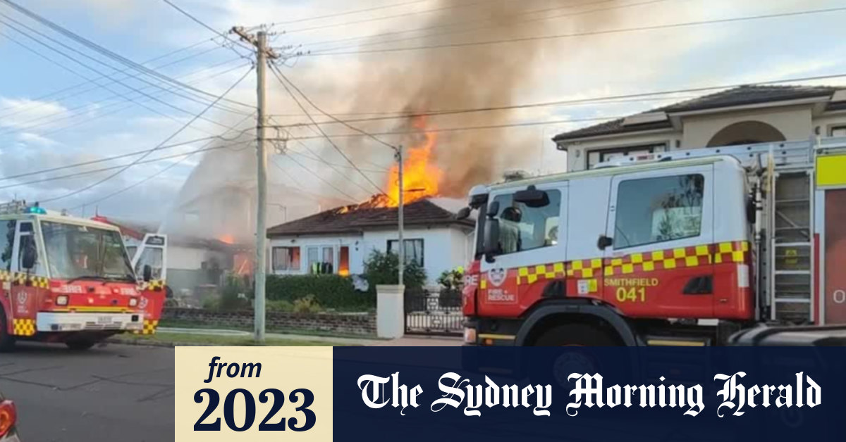 Video: Home explodes in fire in Sydney's south-west