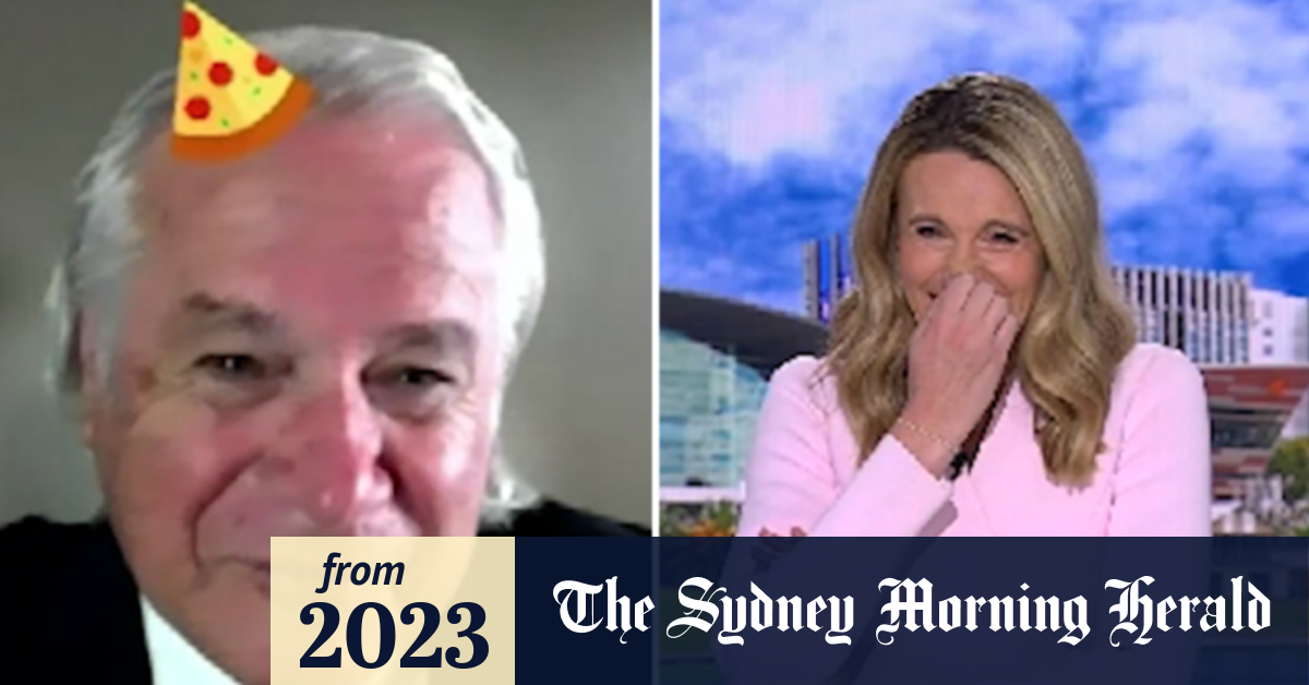 Video: News host left in stitches over Zoom background fail