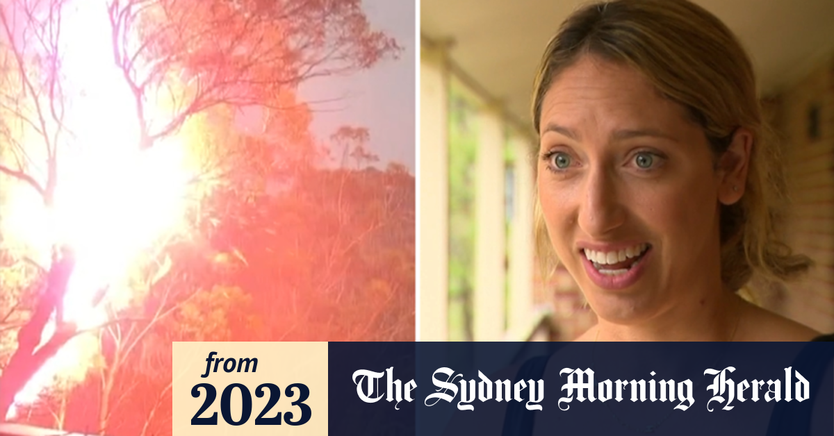 Video: Lightning narrowly misses Sydney family's home