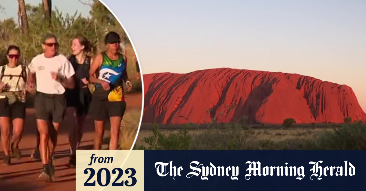 Video: Pat Farmer returns to Uluru after 14,000km run around Australia
