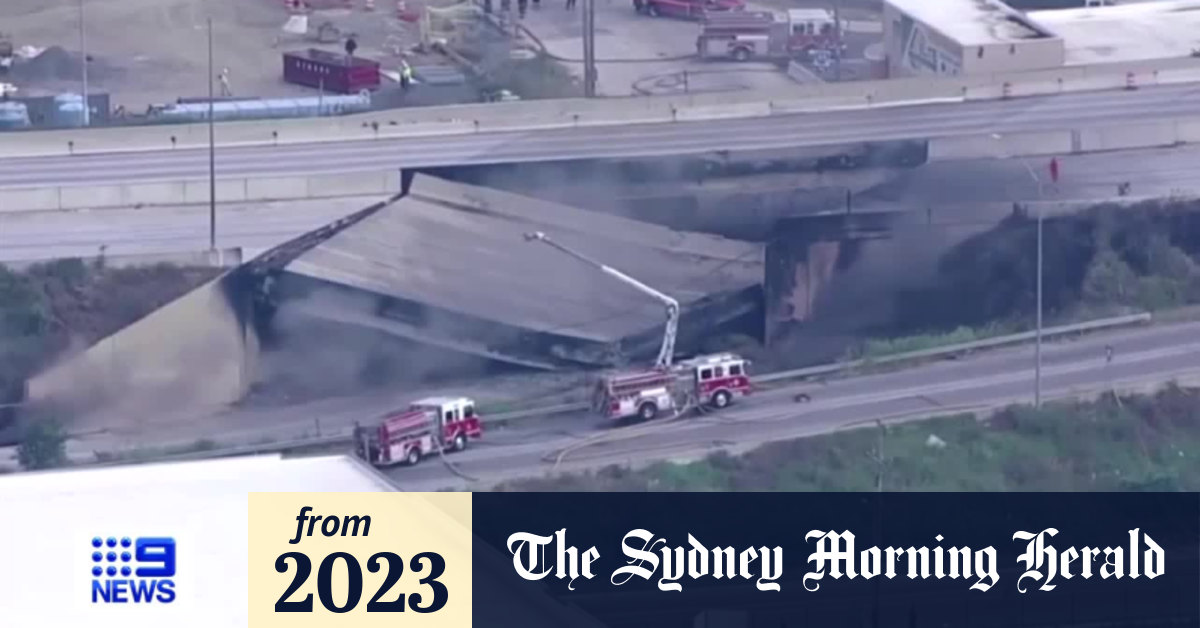 Video: US freeway to close for months after collapse