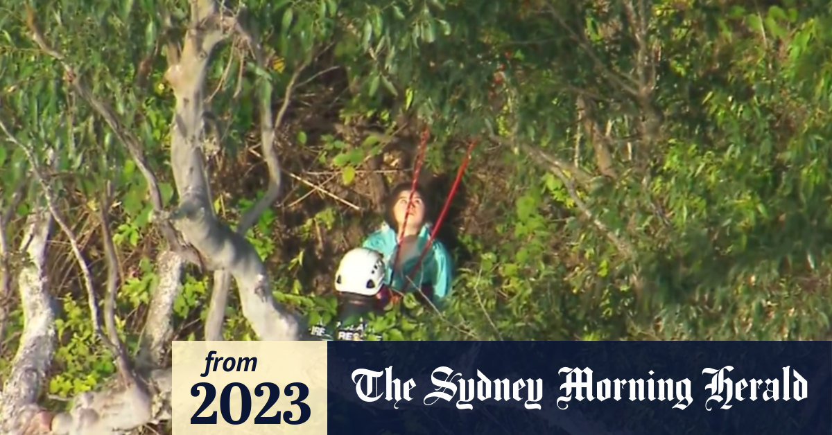 Video: Woman rescued after falling from cliff