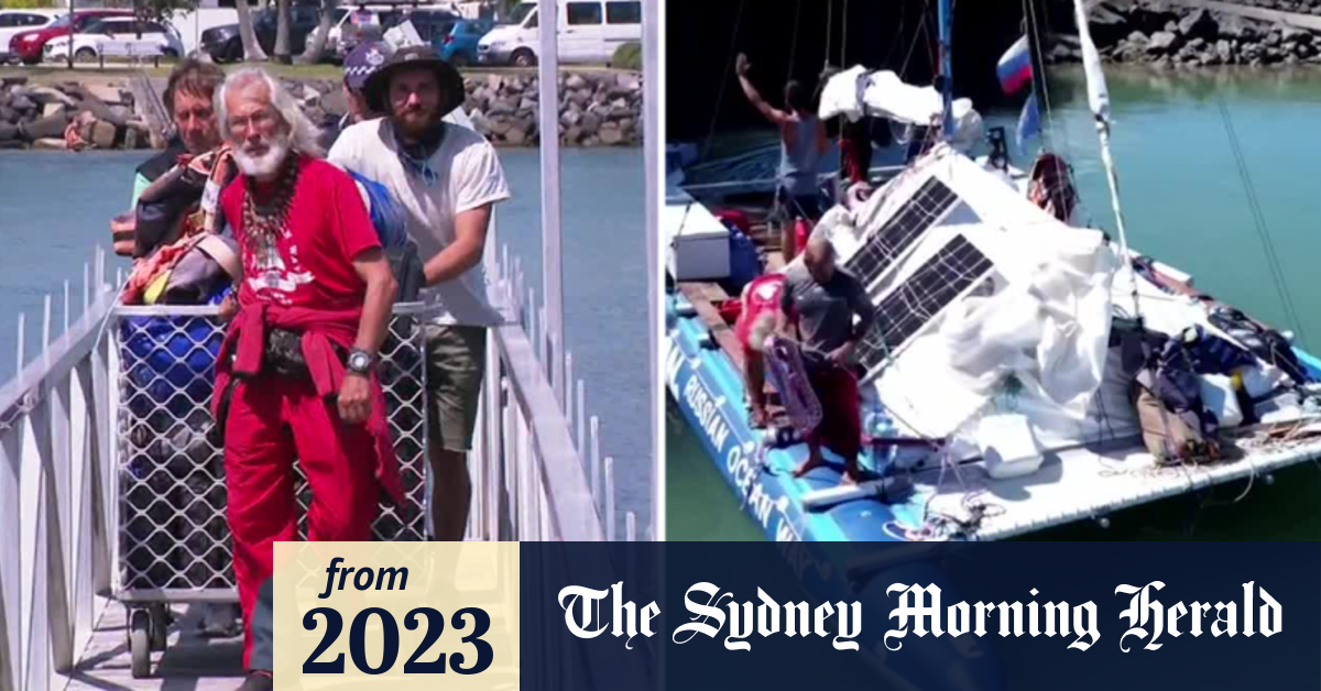 Video: Sailors rescued from sinking inflatable catamaran speak for ...