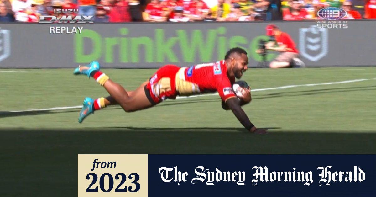 Video: 'The Hammer' scores Dolphins' first NRL try