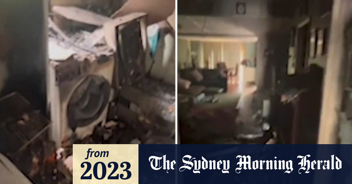 Video: Man taken to hospital with third degree burns after house fire