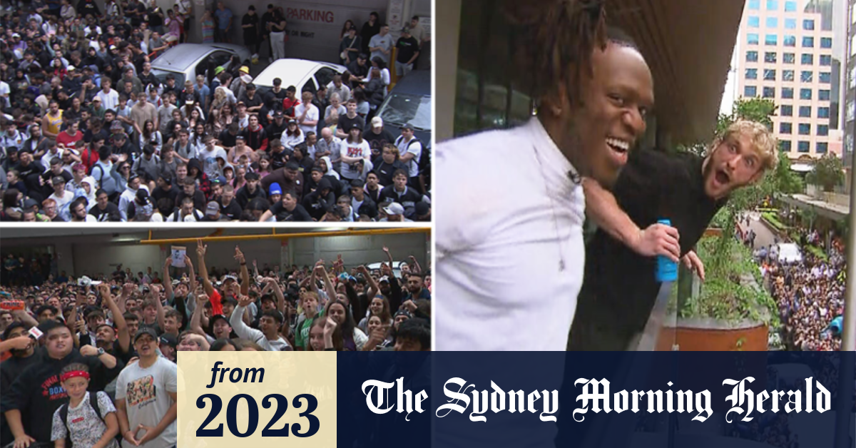 Video: Crowds meet YouTube stars Logan Paul and KSI outside Channel ...