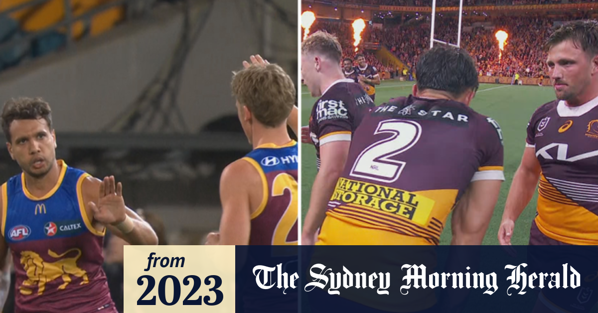 Video: Footy fever in Brisbane as AFL, NRL teams surge into grand finals