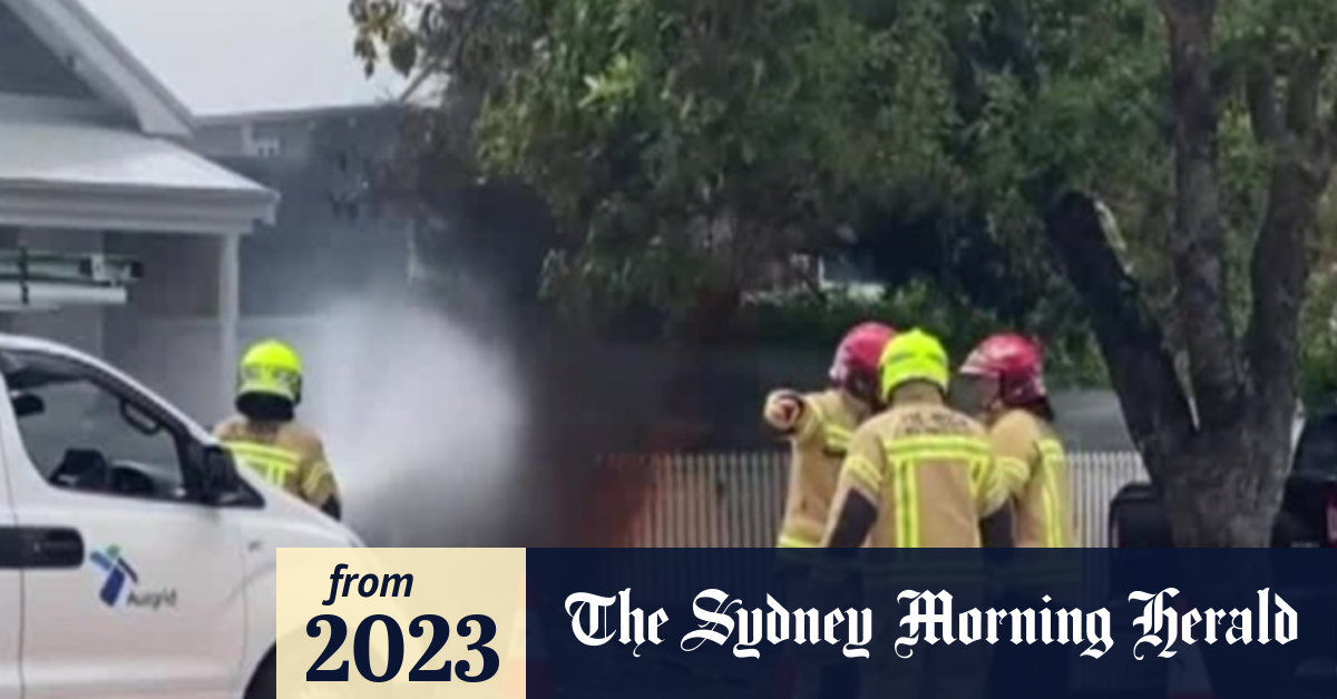 Video: Fire crews try to control gas main fire in Manly