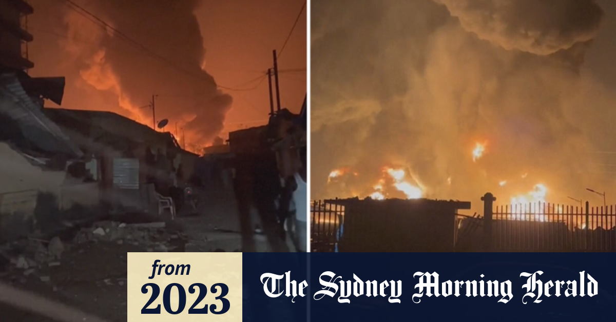 Video: At least 11 dead after a massive fuel depot explosion in Guinea ...