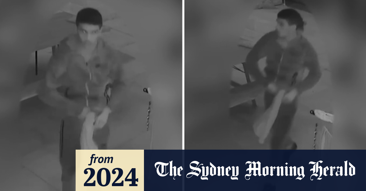 Video: Police release CCTV on armed man on the run