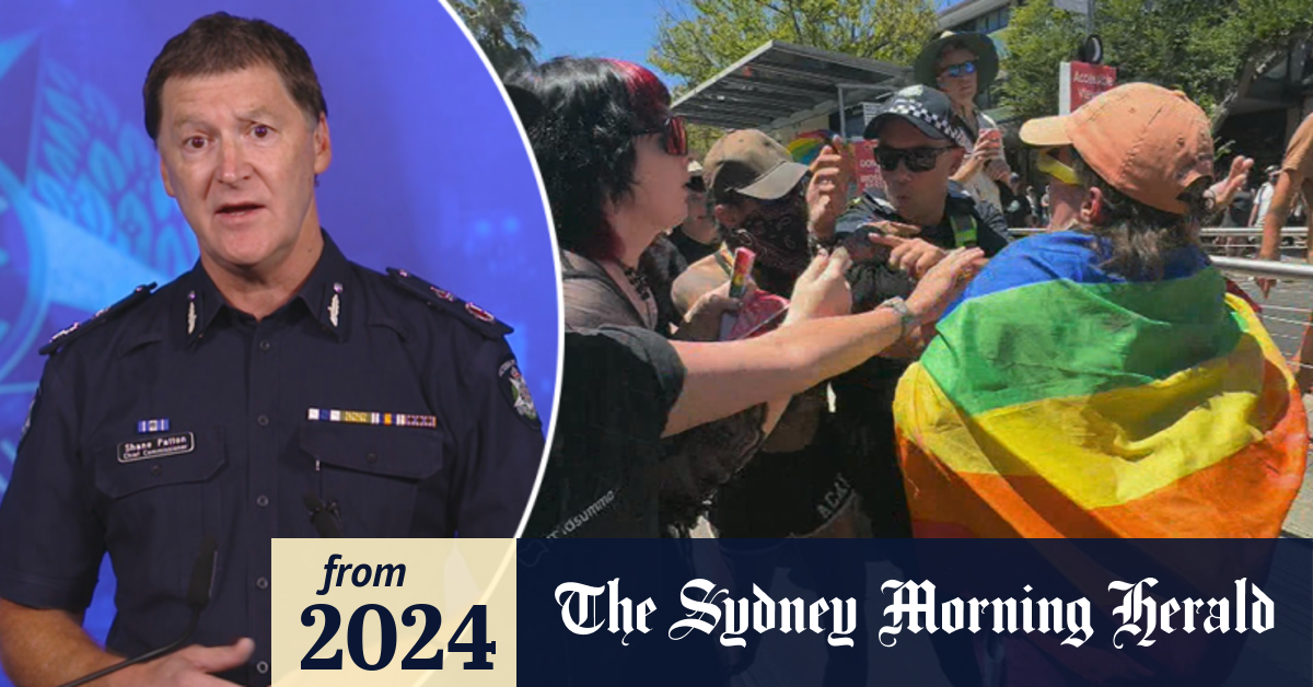 Video: Top cop slams 'disgusting' behaviour by protestors at Pride March