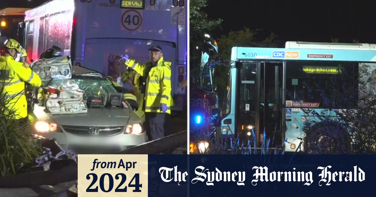 Video: Sydney bus crash leaves man dead and several people injured