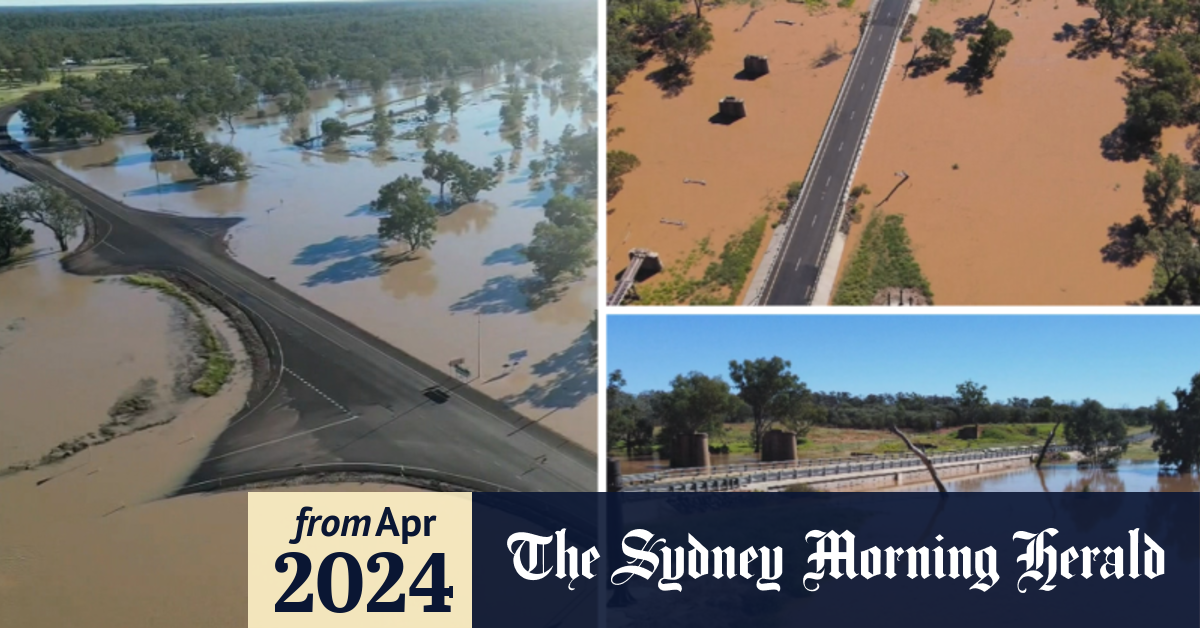 Video: Regional town cut off by floods in Queensland