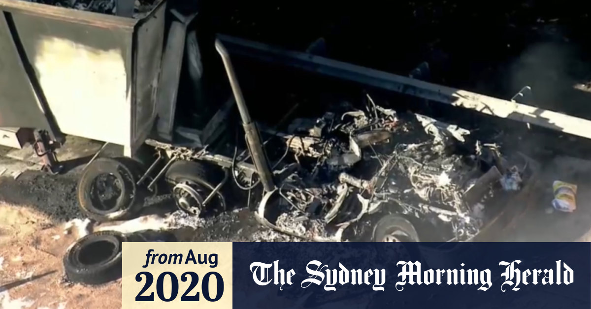 Video: Truck catches fire on M1 highway