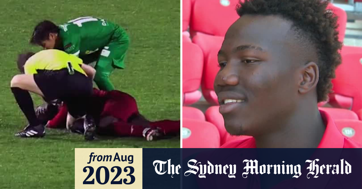 Video: Referee steps in to help choking football player