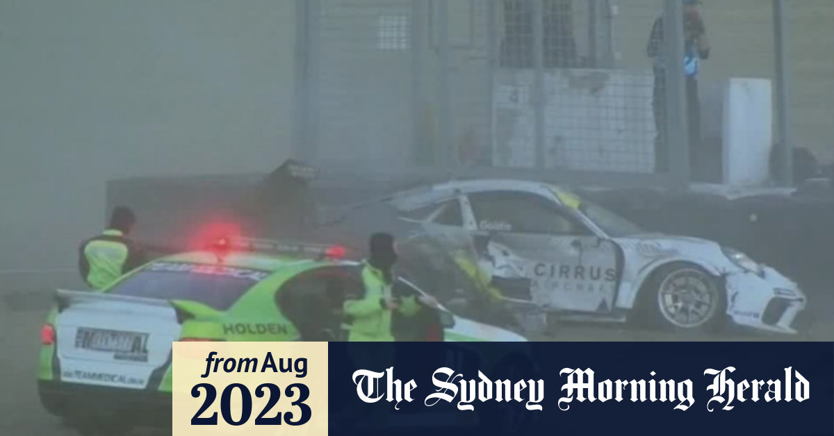 Video: Two injured in high-speed crash at Queensland Raceway