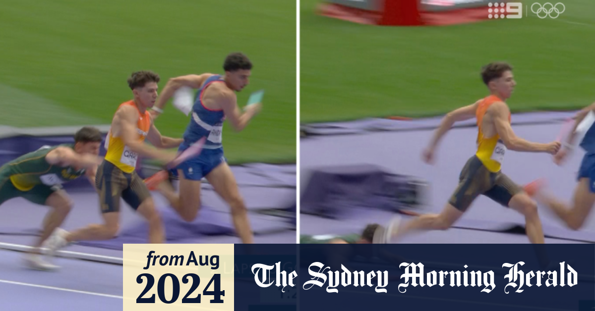 Video: South Africa crashes in relay fall