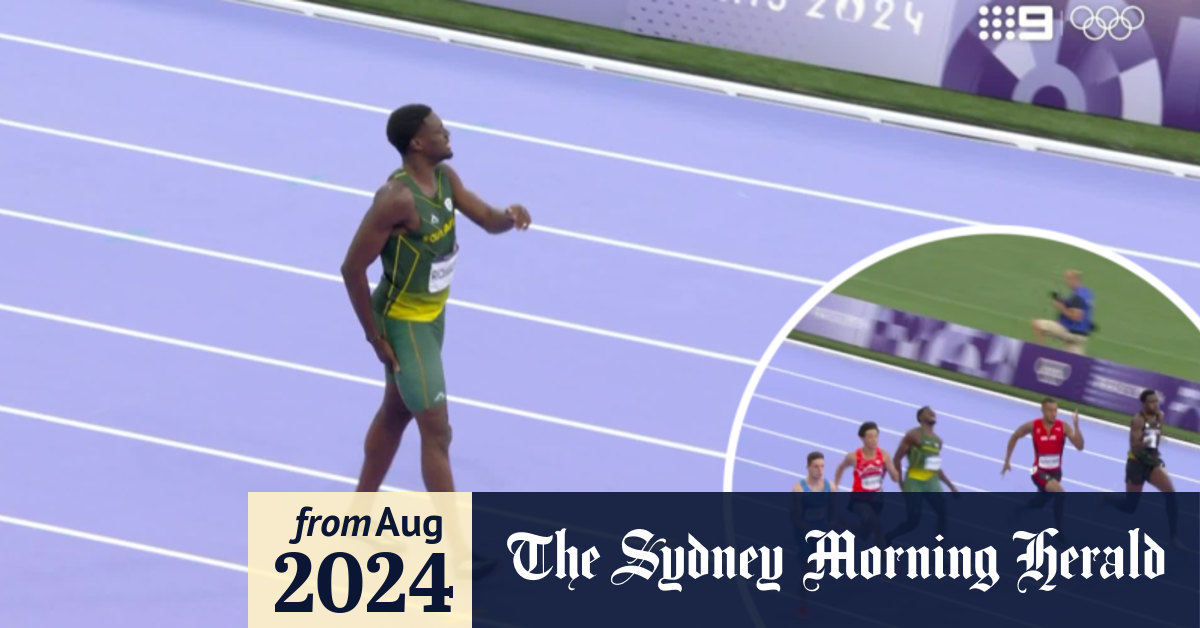 Video: South African sprinter pops hammy