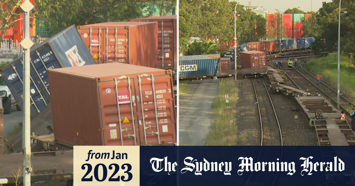 Video: Freight train carriages derailed in Sydney