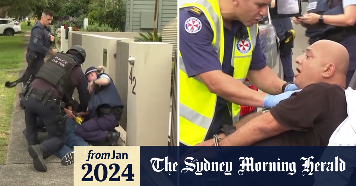 Video: Man hospitalised after being Tasered by police during stand-off