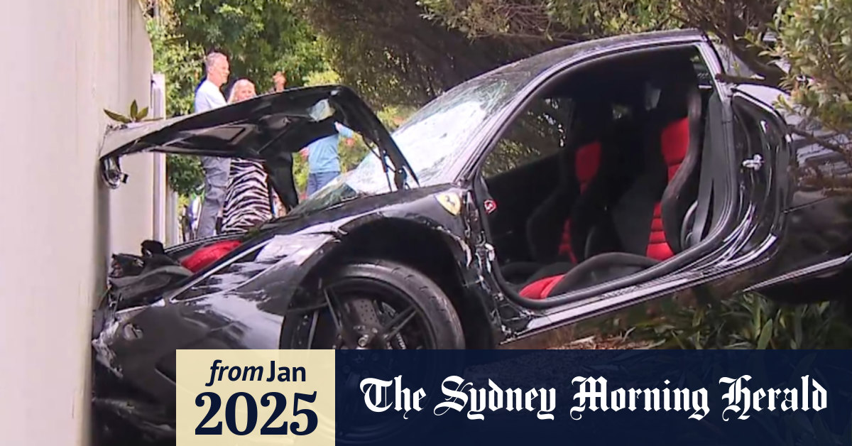 Video: Ferrari crashes into home in harbourside Sydney suburb of ...