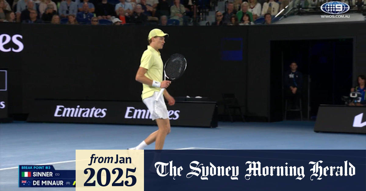 Video: Sinner secures double break