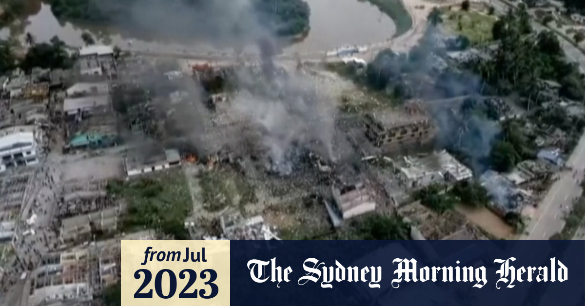 Video: Fireworks warehouse explosion kills nearly a dozen people