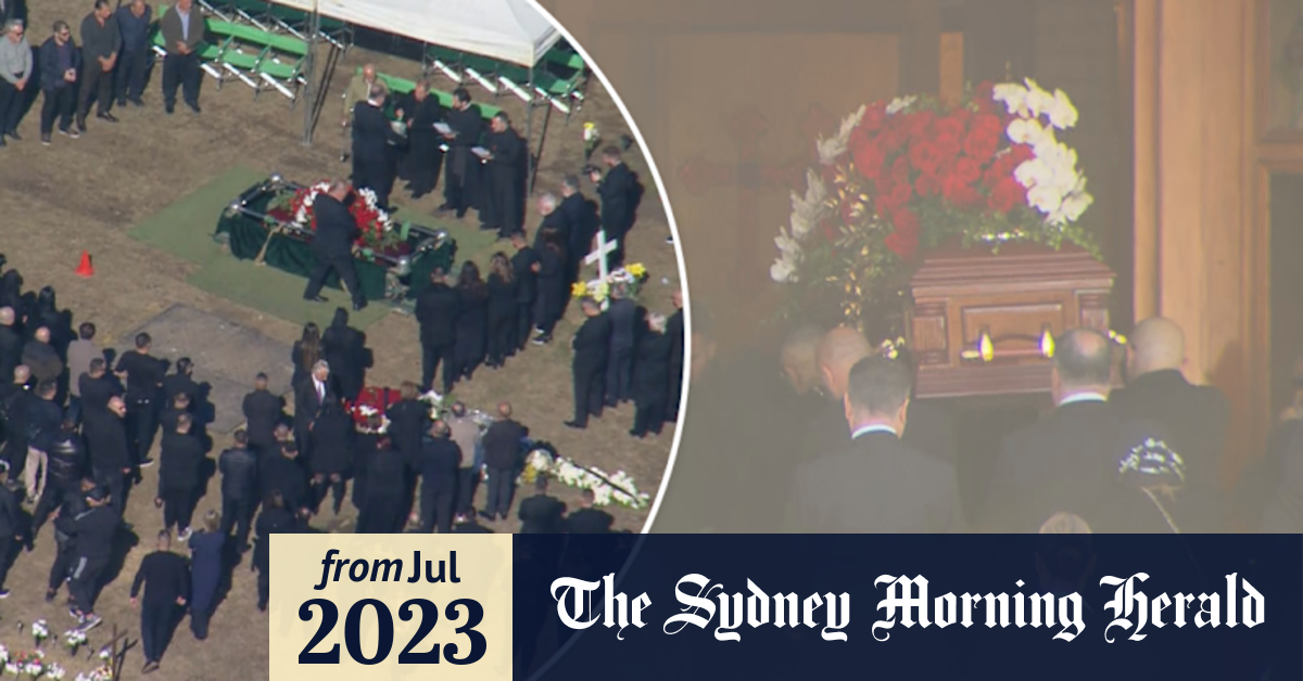 Video: Police presence at funeral for gangland murder victim