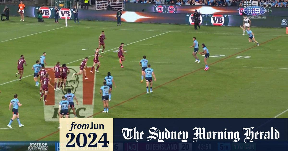 Video: Lomax climbs high for first Origin try