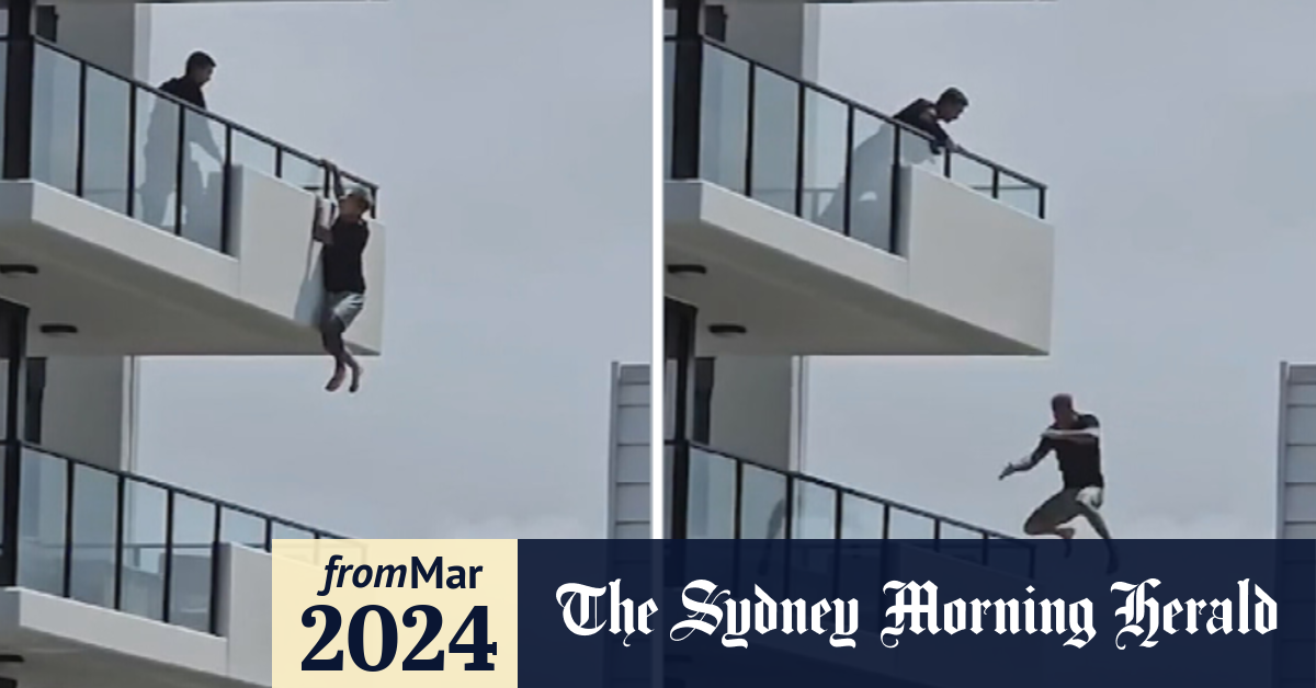 Video: Man jumps from Gold Coast balcony