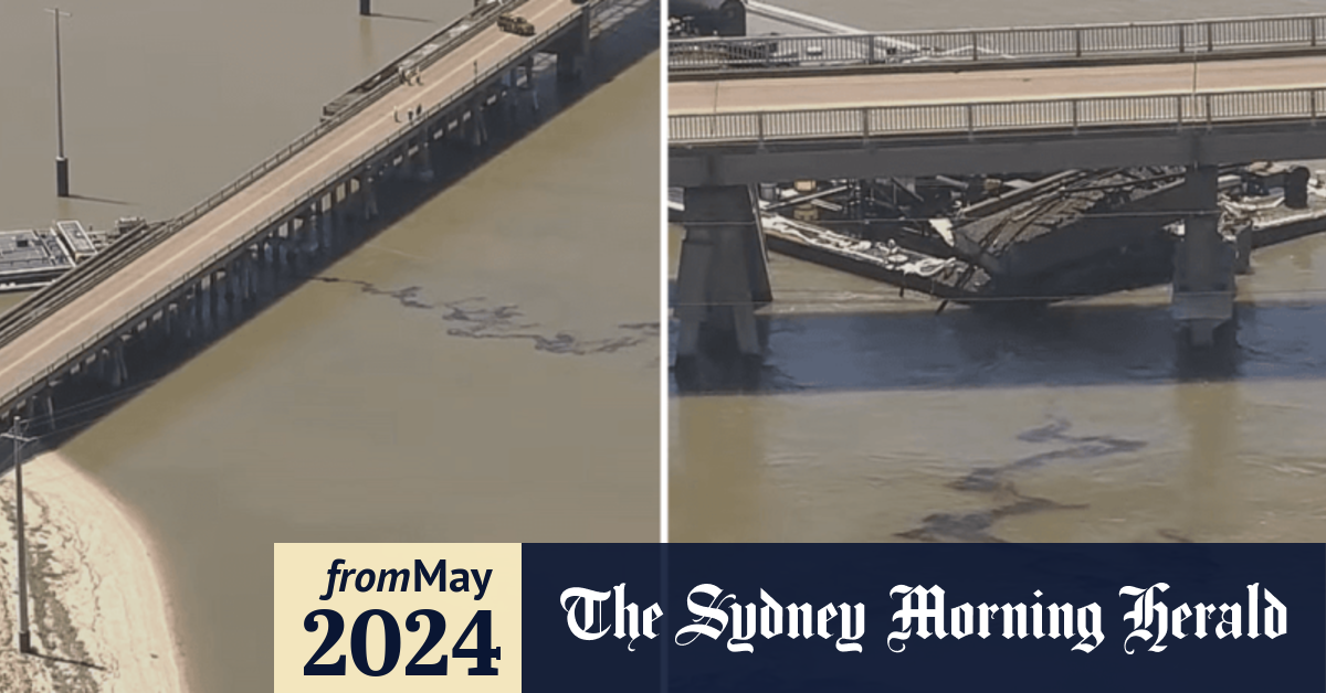 Video: Boat strike causes oil spill, partial collapse of bridge in Texas