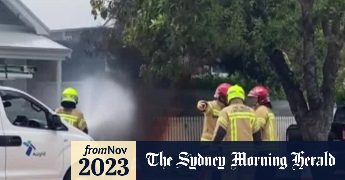 Video: Fire crews try to control gas main fire in Manly