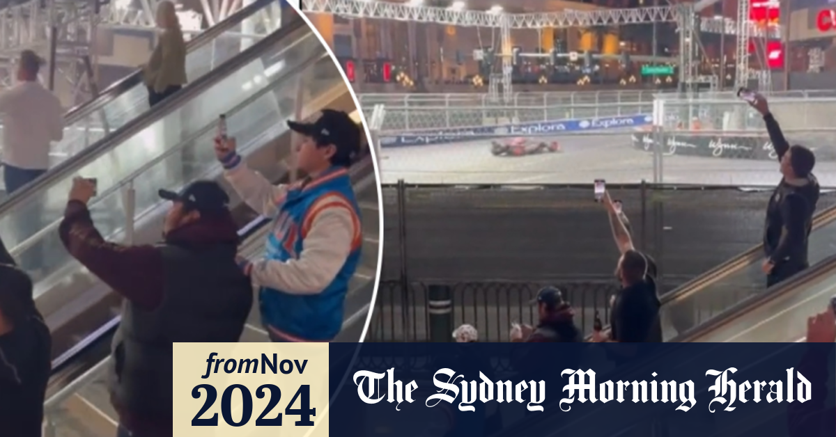 Video: F1 fans' cheeky race viewing tactic