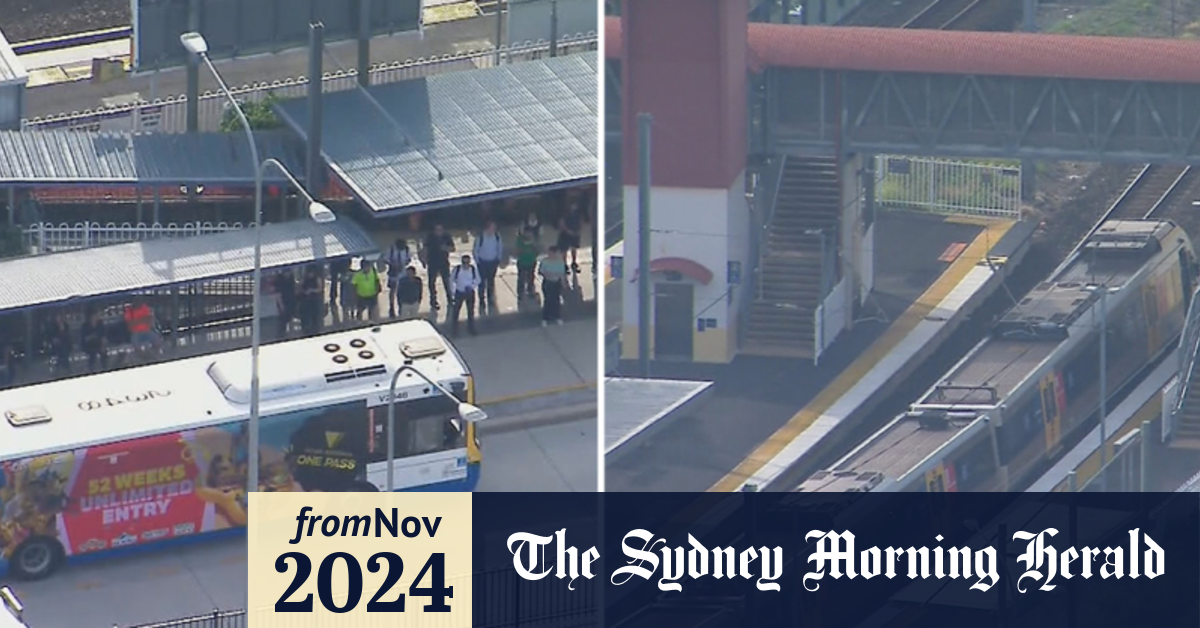 Video: Major train delays in Brisbane after truck becomes tangled in ...
